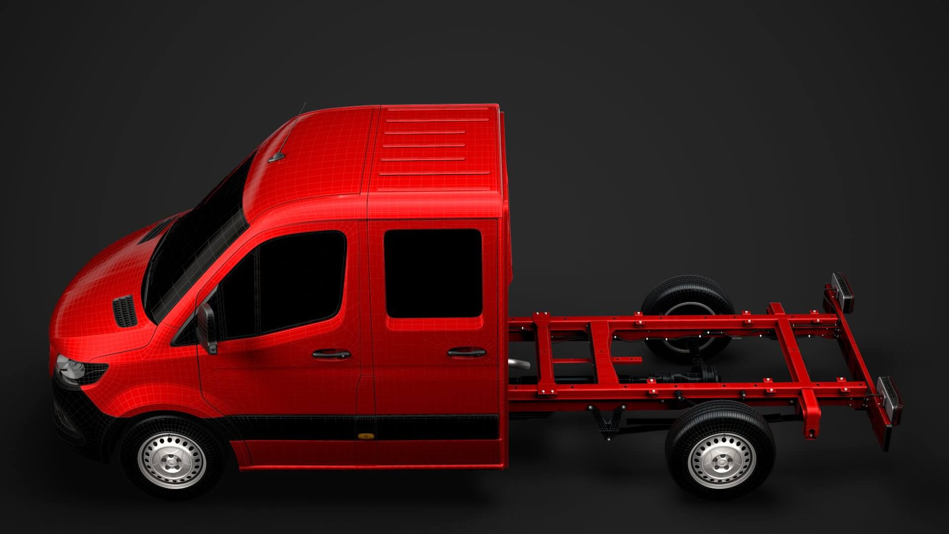 Mercedes Sprinter Chassis Crew Cab L2 RWD 2019 - 3D Model by Creator 3D