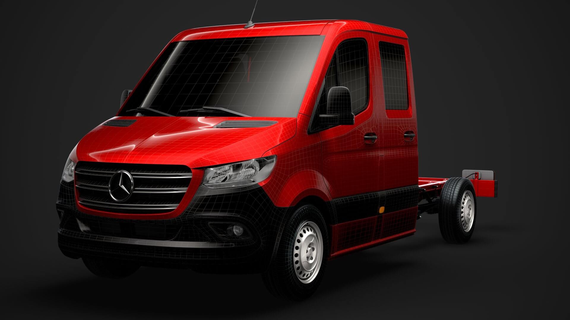 Mercedes Sprinter Chassis Crew Cab L2 RWD 2019 - 3D Model by Creator 3D