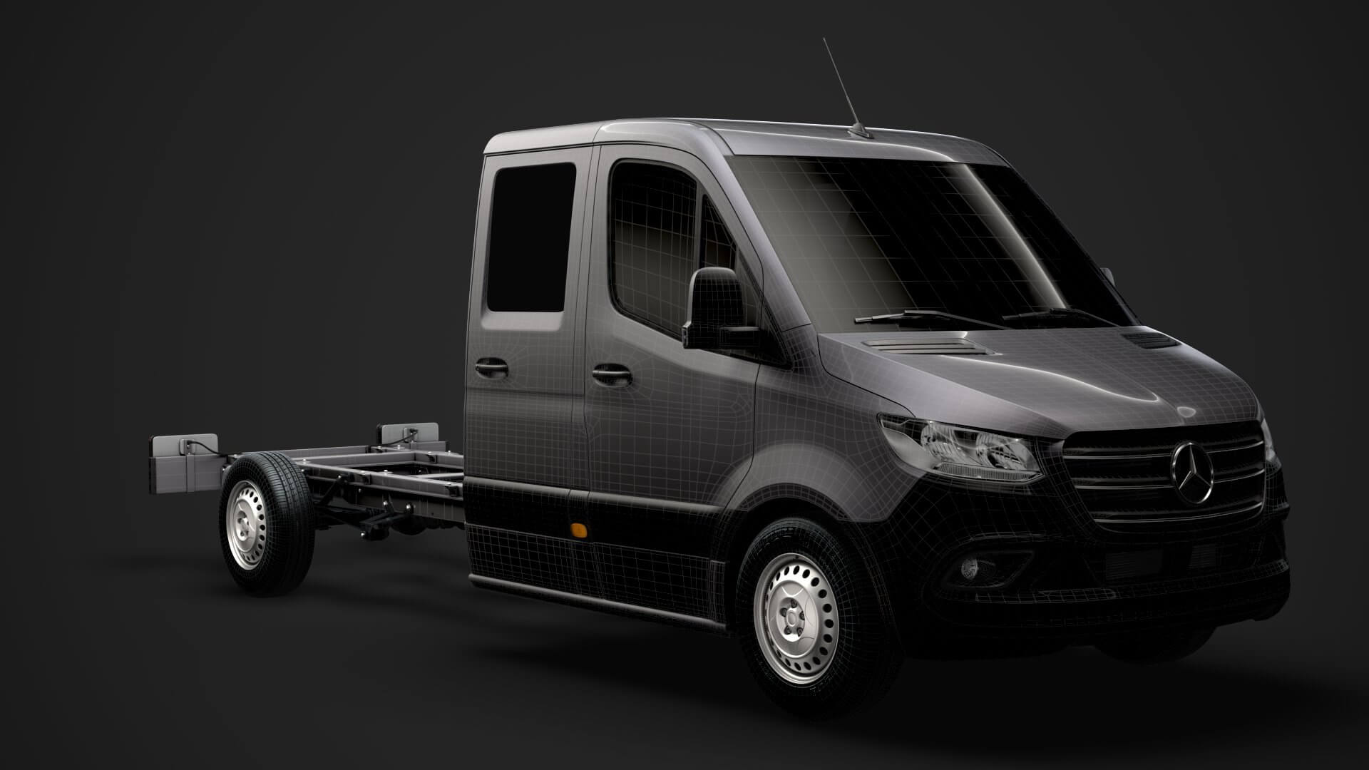 Mercedes Sprinter Chassis Crew Cab L3 RWD 2019 - 3D Model by Creator 3D