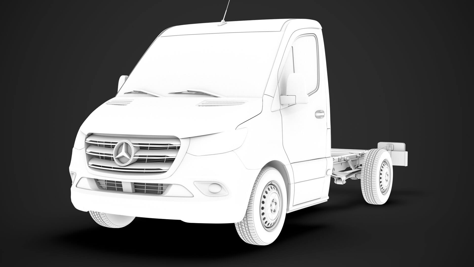 Mercedes Sprinter Chassis Single Cab L1 FWD 2019 - 3D Model by Creator 3D