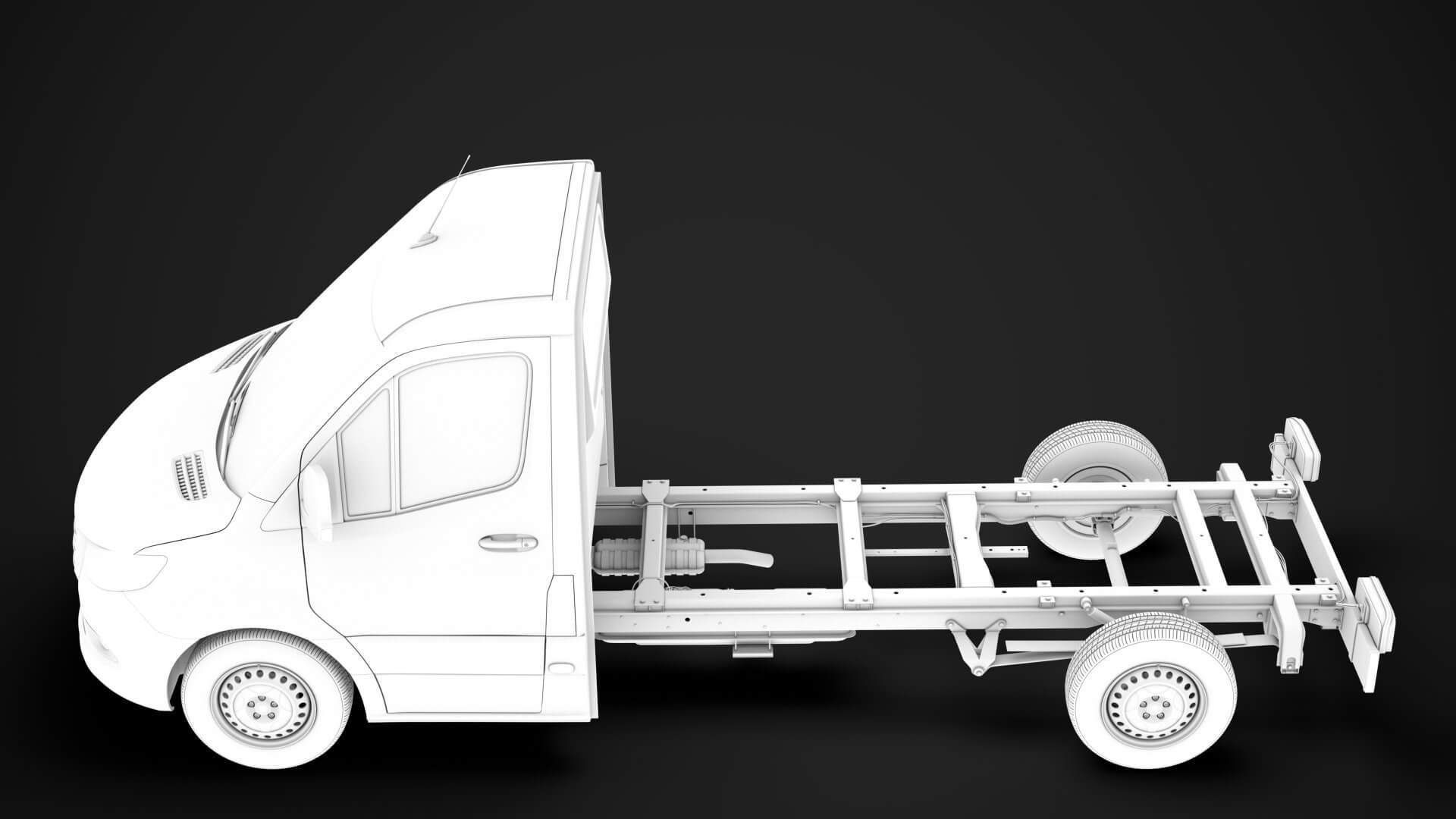 Mercedes Sprinter Chassis Single Cab L2 FWD 2019 - 3D Model by Creator 3D