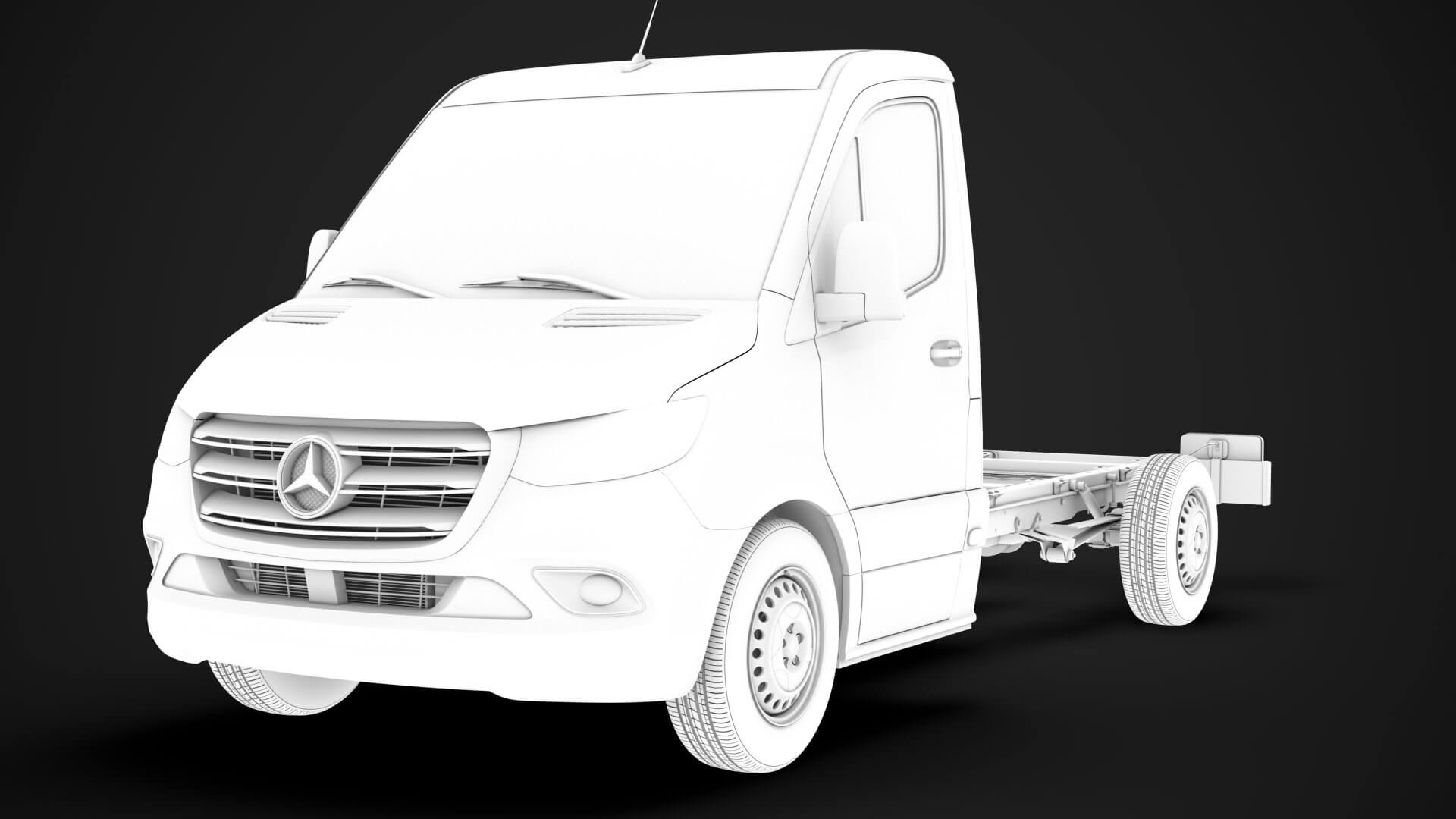 Mercedes Sprinter Chassis Single Cab L2 RWD 2019 - 3D Model by Creator 3D