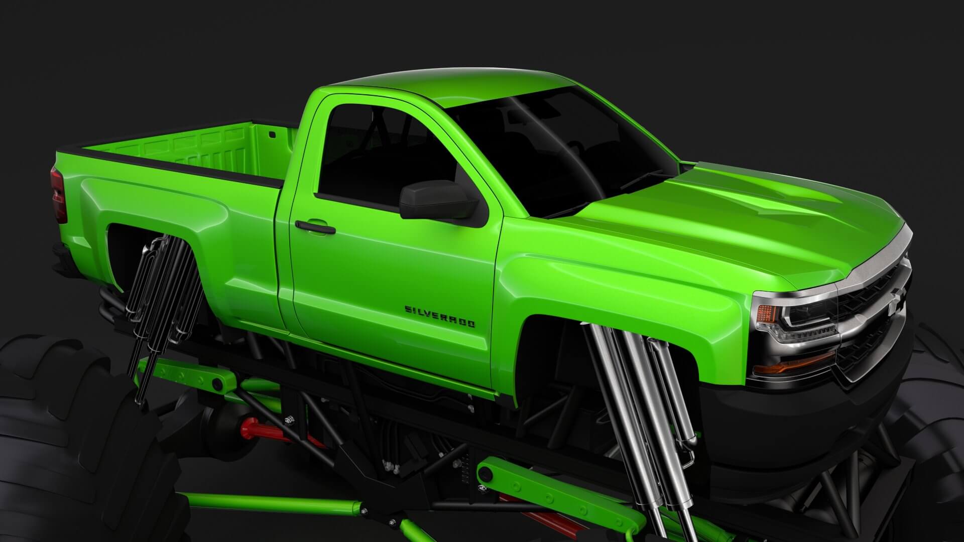 Monster Truck Chevrolet Silverado - 3D Model by Creator 3D