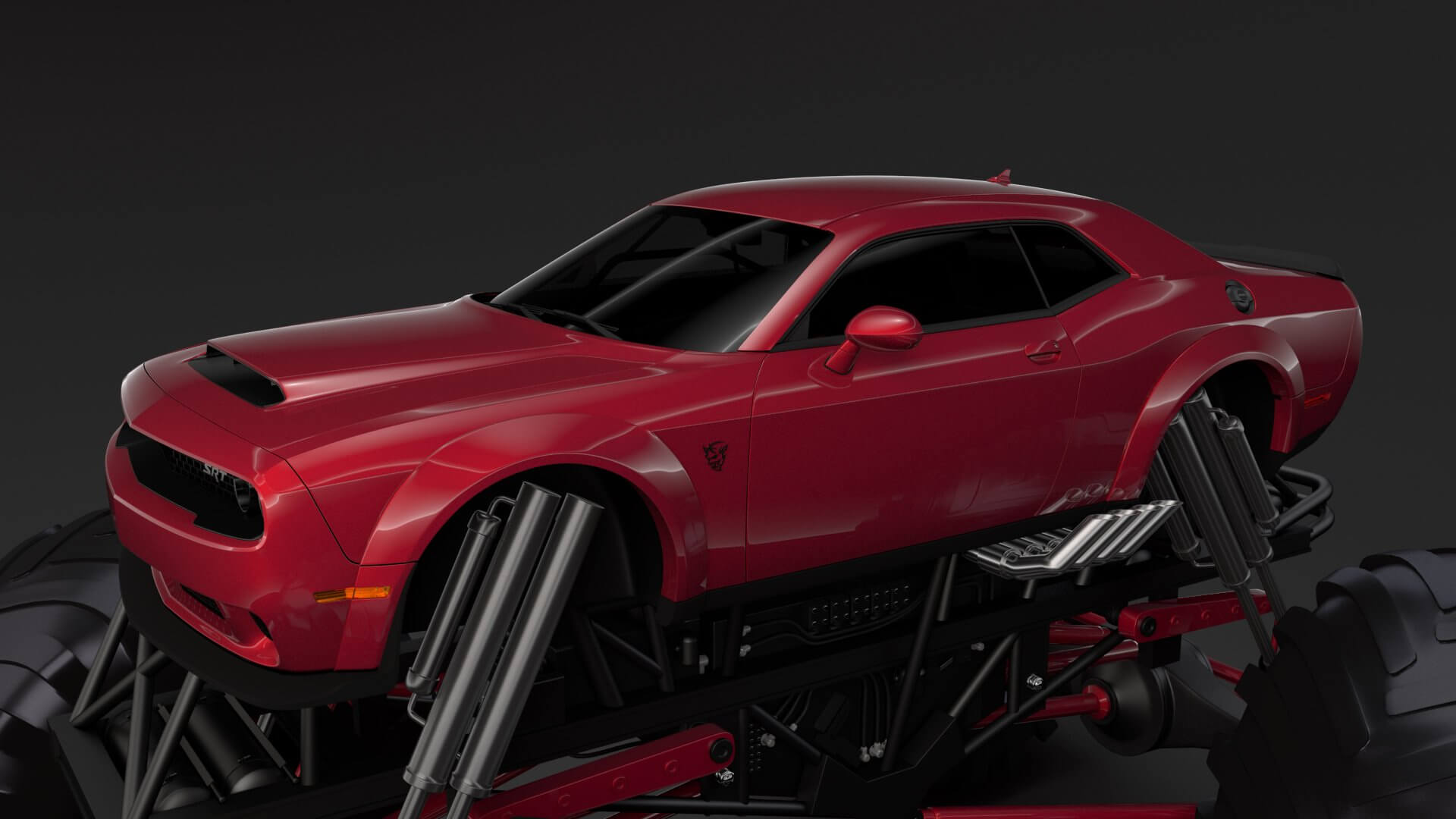 Monster Truck Dodge Challenger Demon - 3D Model by Creator 3D