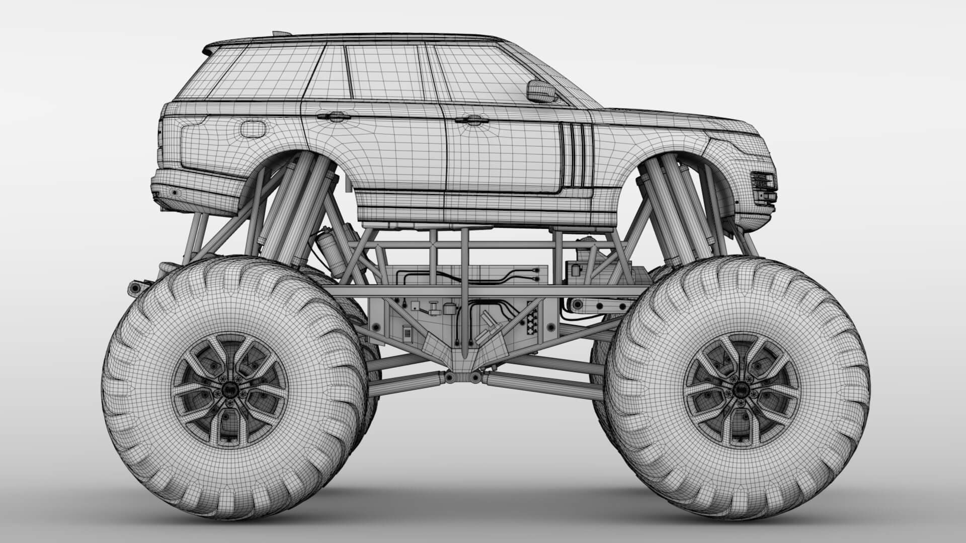 Monster Truck Range Rover SVAutobiography Dynamic - 3D Model by Creator 3D