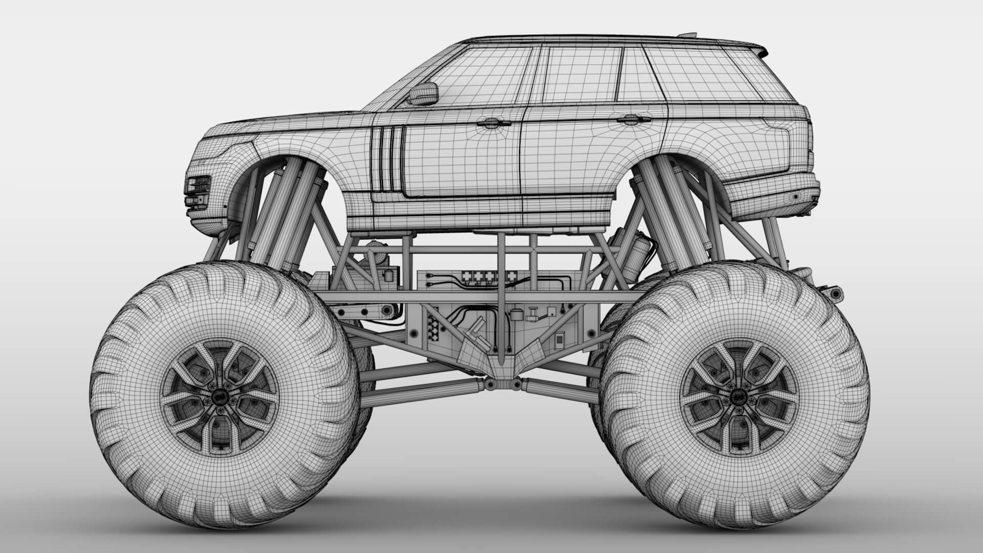 Monster Truck Range Rover SVAutobiography Dynamic - 3D Model by Creator 3D