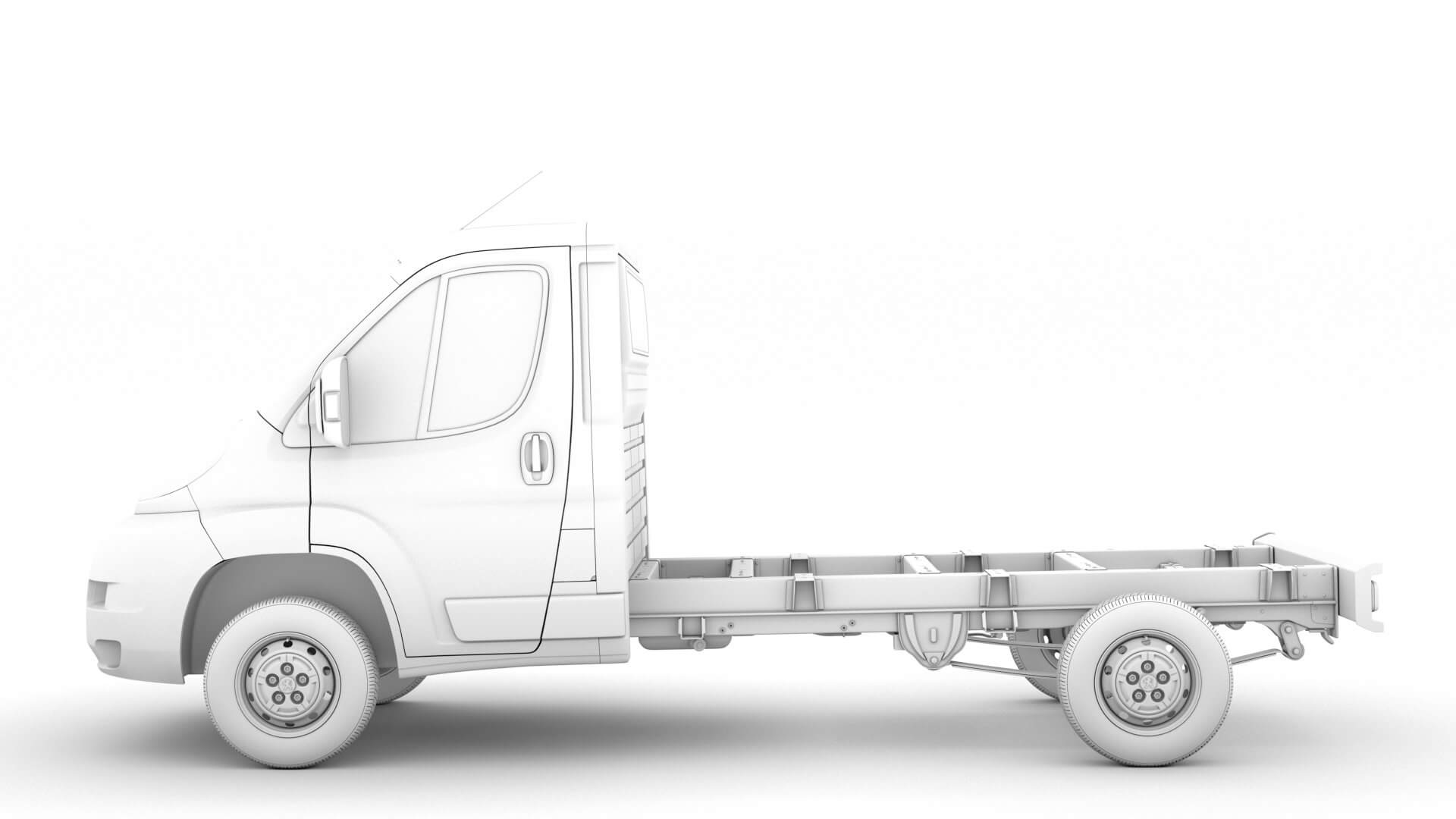 Peugeot Boxer Chassis Truck Single Cab 3450WB 2014 - 3D Model by Creator 3D