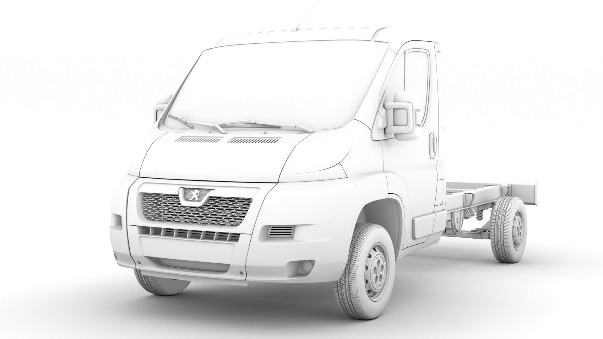 Peugeot Boxer Chassis Truck Single Cab 3450WB 2014 - 3D Model by Creator 3D