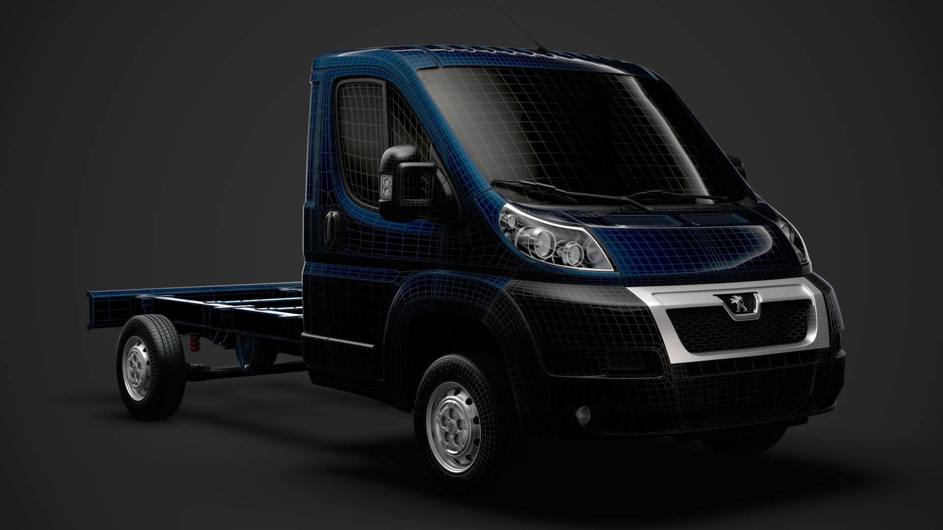 Peugeot Boxer Chassis Truck Single Cab 3450WB 2014 - 3D Model by Creator 3D