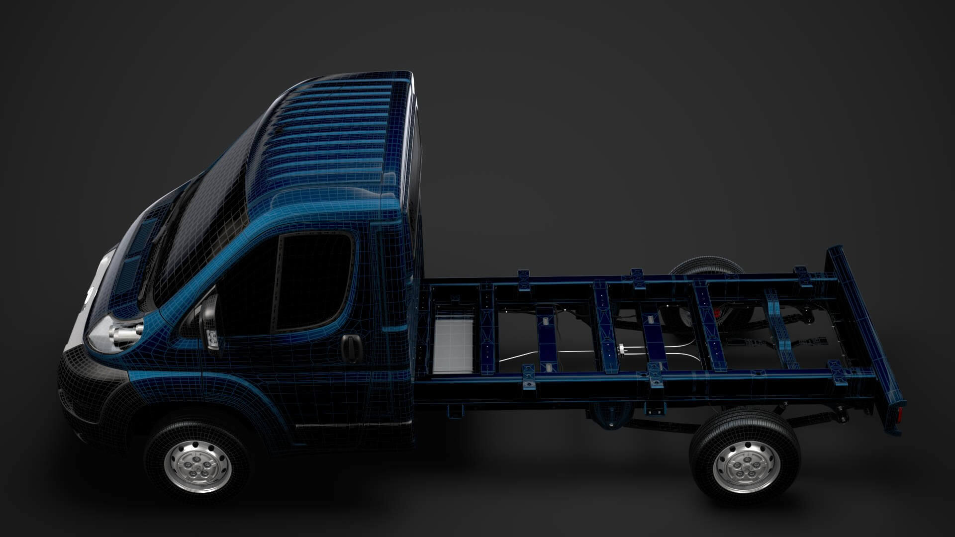 Peugeot Boxer Chassis Truck Single Cab 3450WB 2014 - 3D Model by Creator 3D