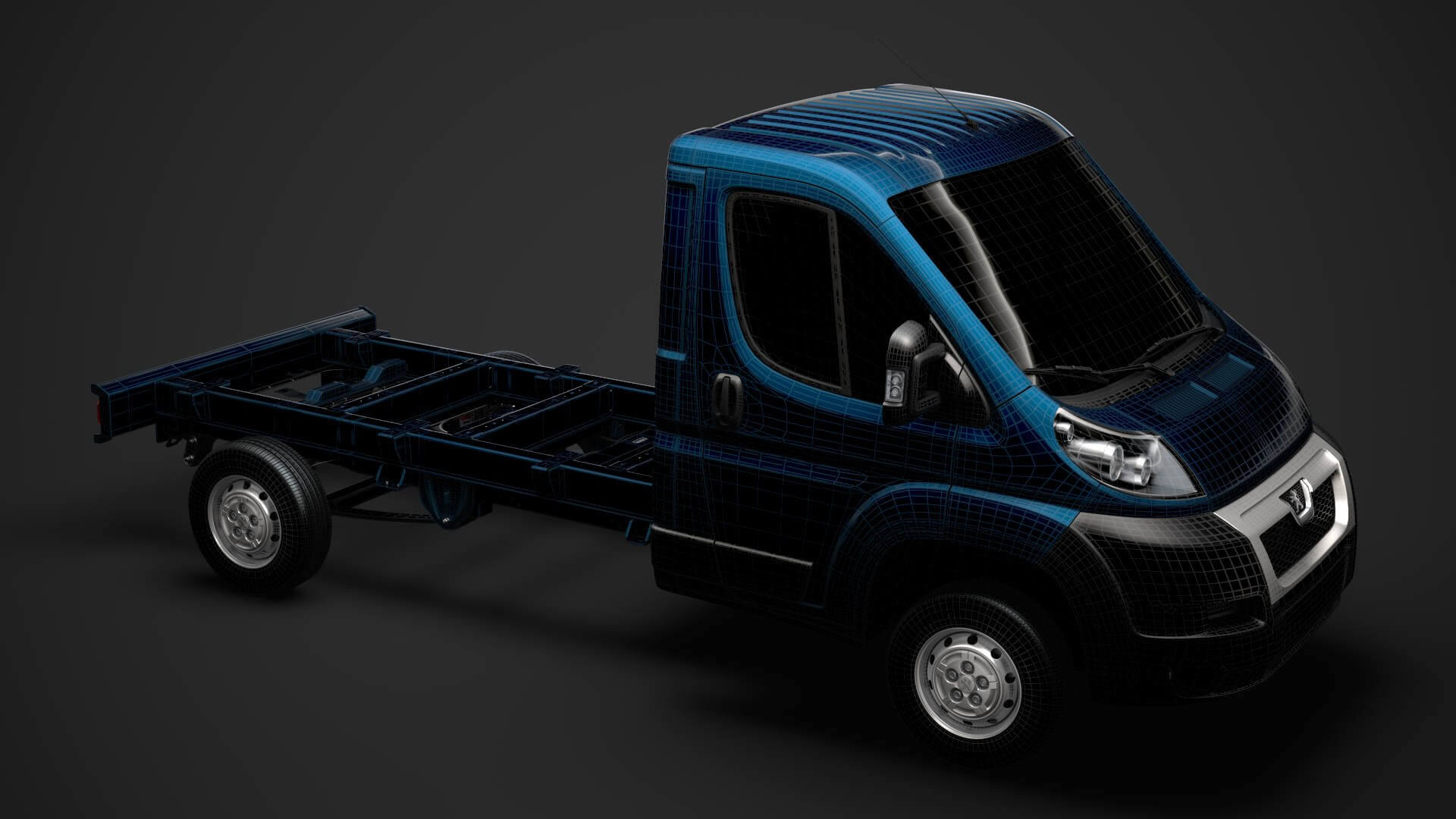 Peugeot Boxer Chassis Truck Single Cab 3450WB 2014 - 3D Model by Creator 3D