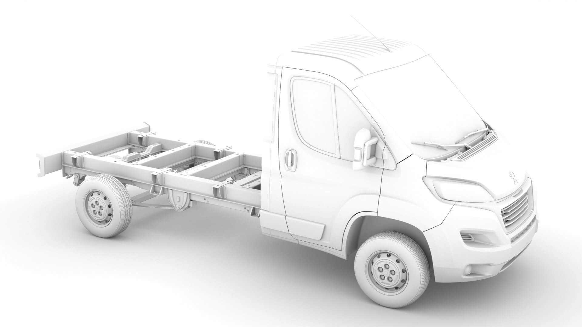 Peugeot Boxer Chassis Truck Single Cab 3450WB 2020 - 3D Model by Creator 3D