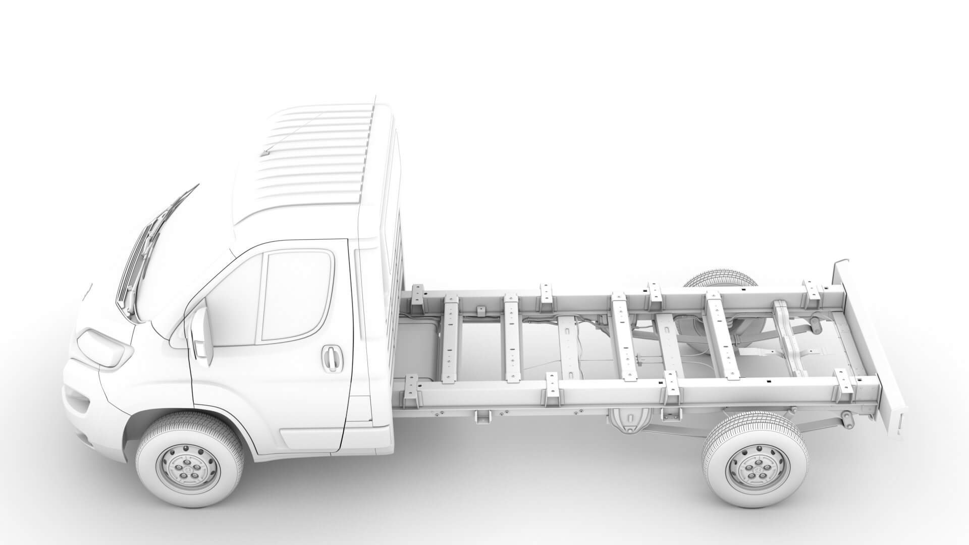 Peugeot Boxer Chassis Truck Single Cab 3800WB 2020 - 3D Model by Creator 3D