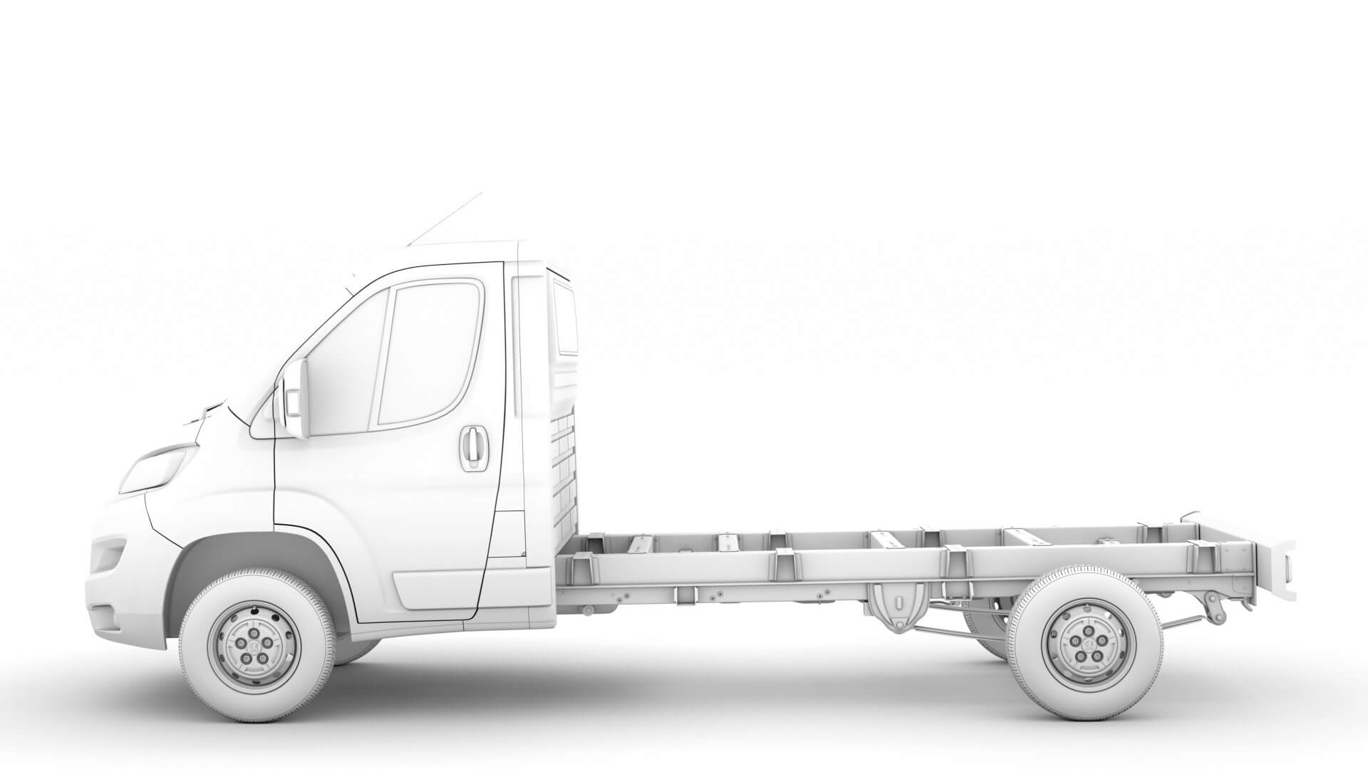 Peugeot Boxer Chassis Truck Single Cab 3800WB 2020 - 3D Model by Creator 3D
