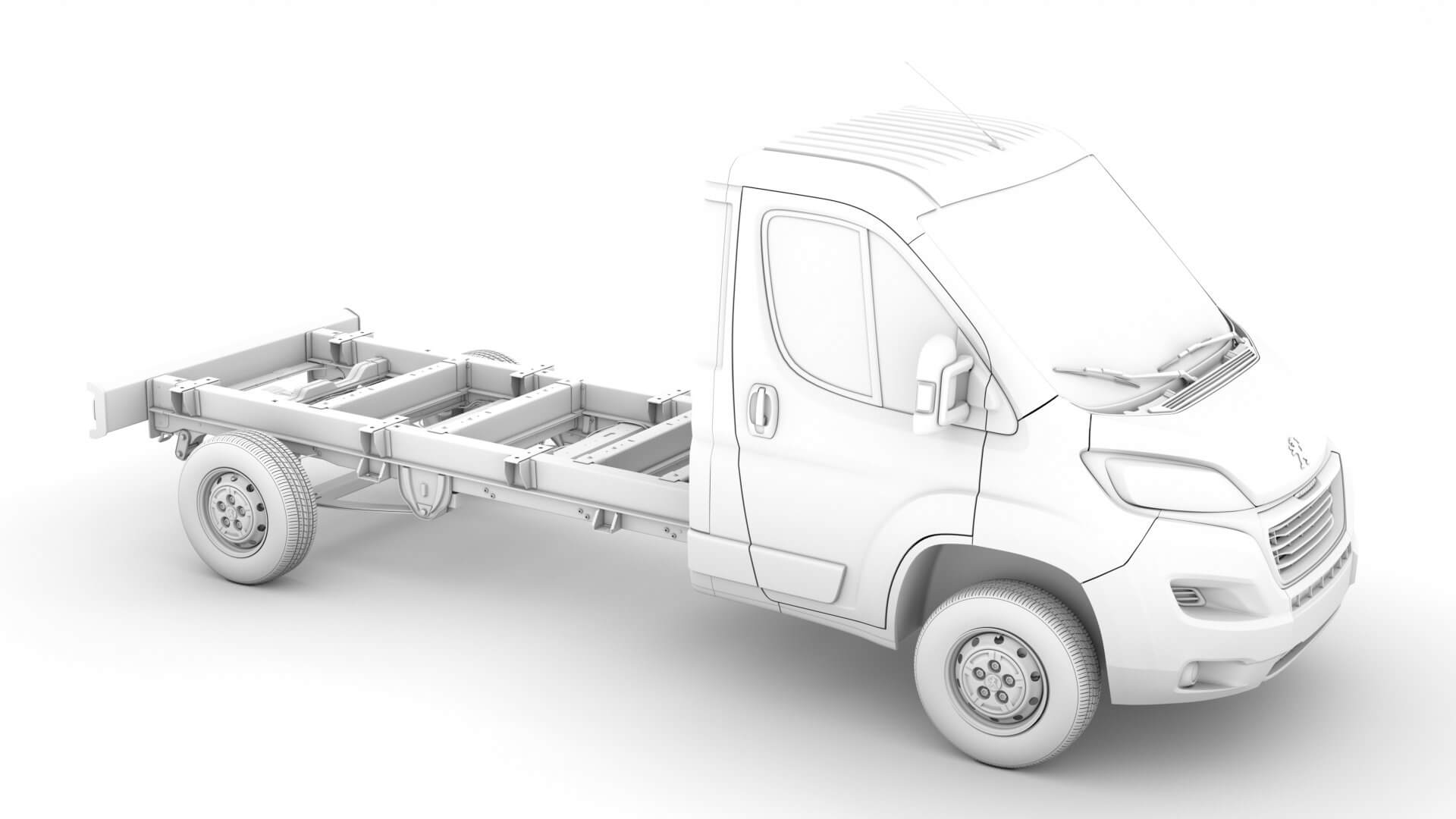 Peugeot Boxer Chassis Truck Single Cab 3800WB 2020 - 3D Model by Creator 3D