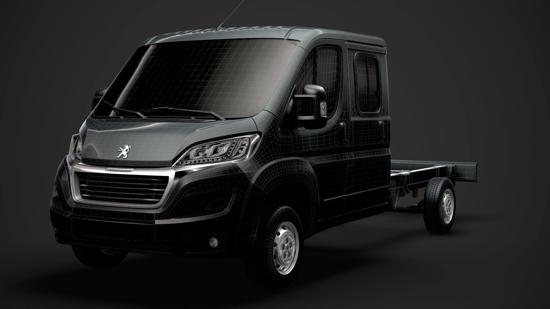 Peugeot Boxer Manager Chassis Truck Crew Cab 4035XL WB 2019 - 3D Model ...