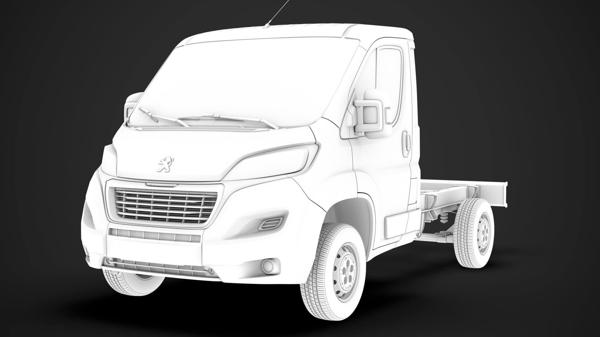 Peugeot Boxer Manager Chassis Truck Single Cab 3000WB 2019 - 3D Model ...