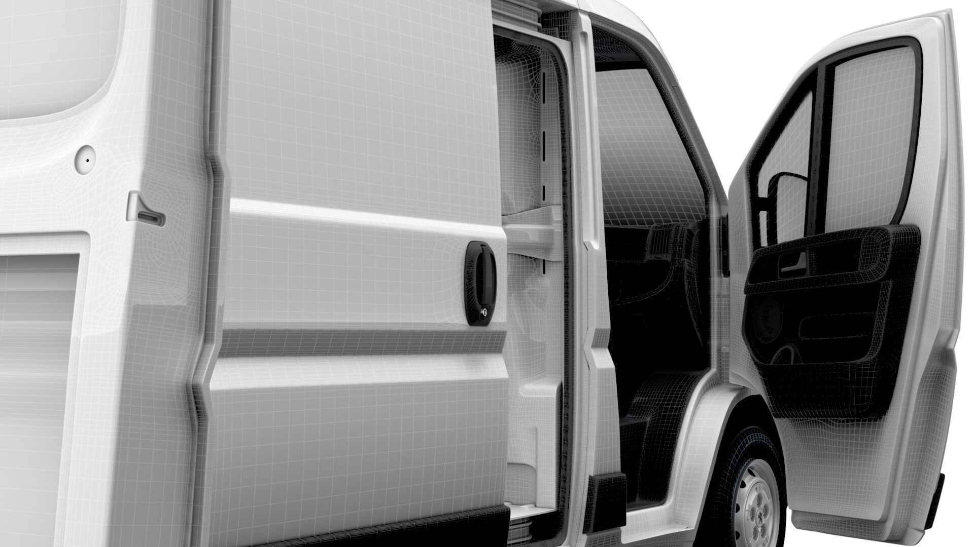 Peugeot Boxer Van L1H1 HQ Interior 2023 - 3D Model by Creator 3D