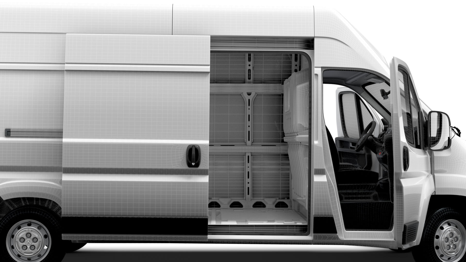 Peugeot Boxer Van L3H3 HQ Interior 2023 - 3D Model by Creator 3D