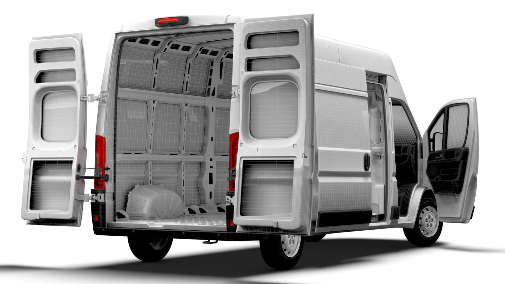 Peugeot Boxer Van L3H3 HQ Interior 2023 - 3D Model by Creator 3D