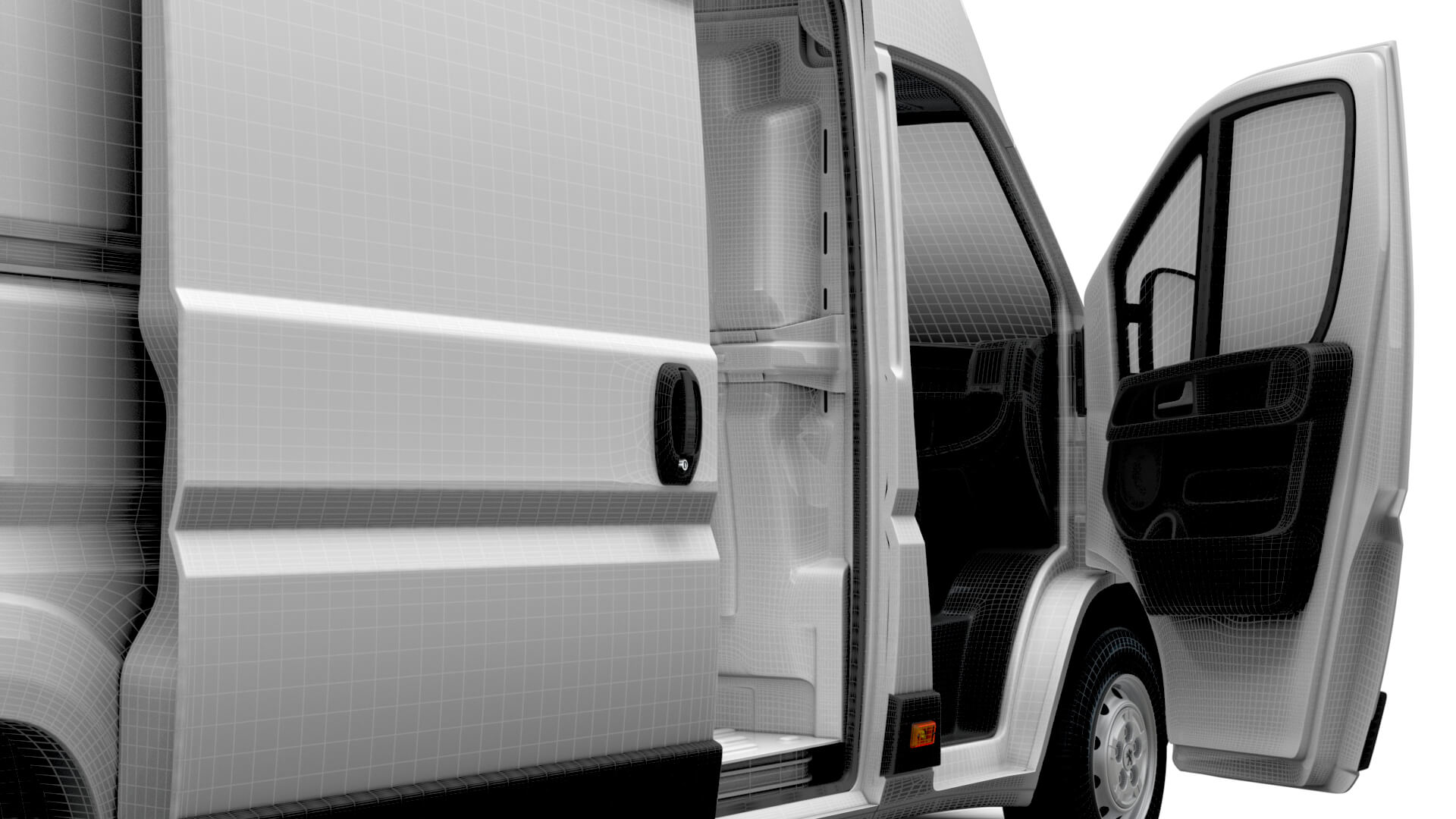 Peugeot Boxer Van L4H3 HQ Interior 2023 - 3D Model by Creator 3D