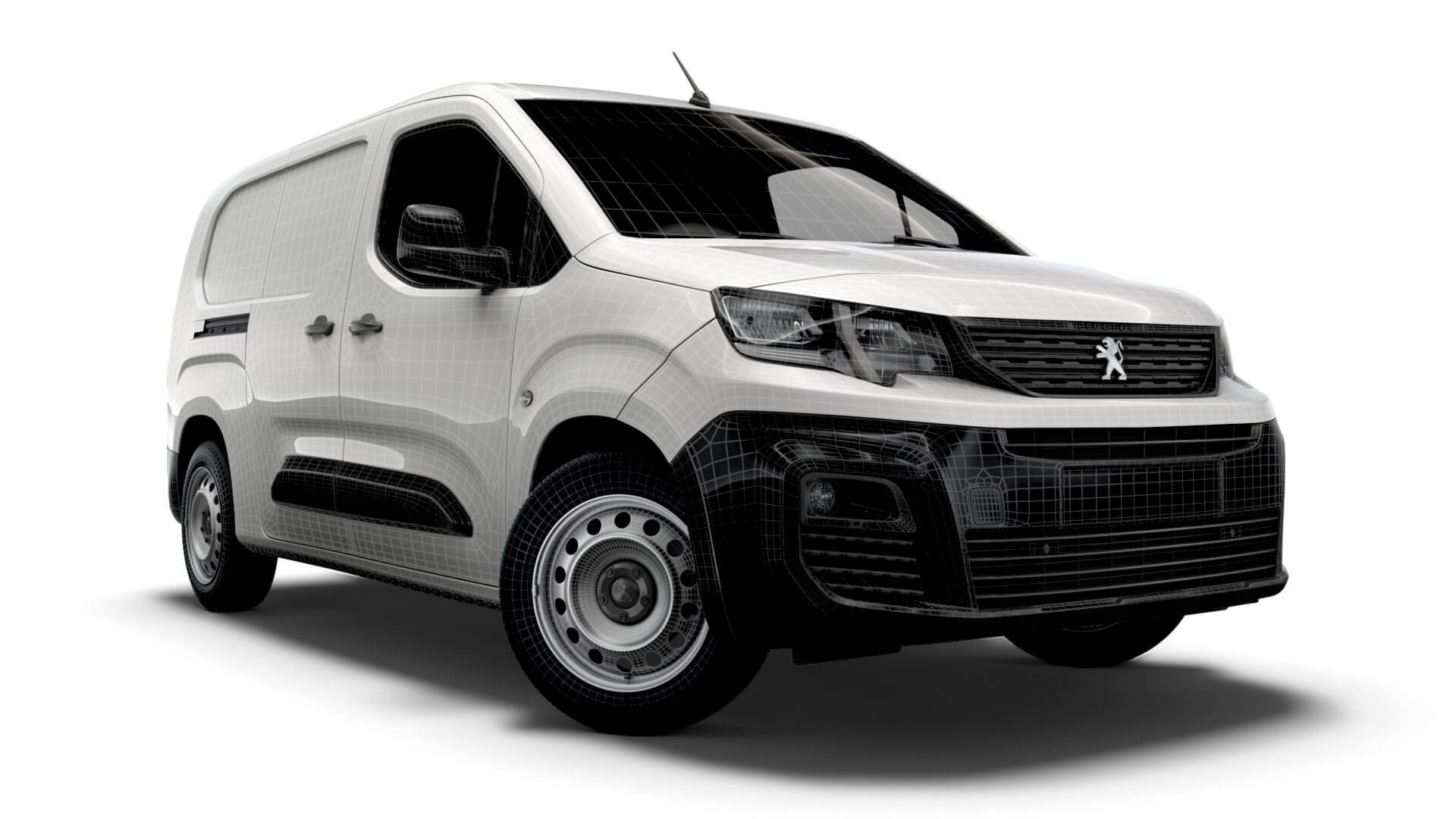 Peugeot Partner UK-spec Professional Crew Van 2020 3D Model by Creator 3D