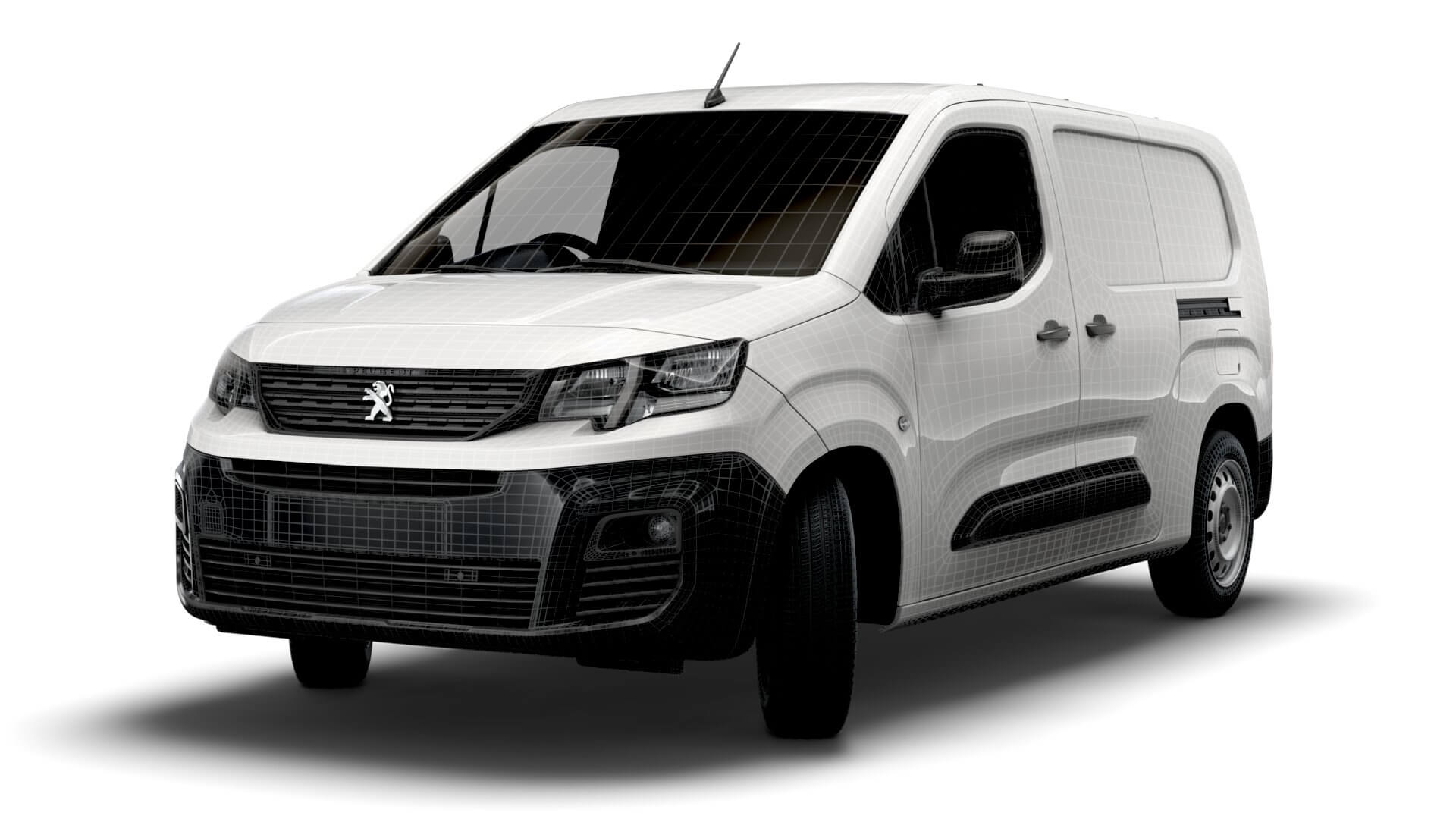 Peugeot Partner UK-spec Professional Crew Van 2020 3D Model by Creator 3D