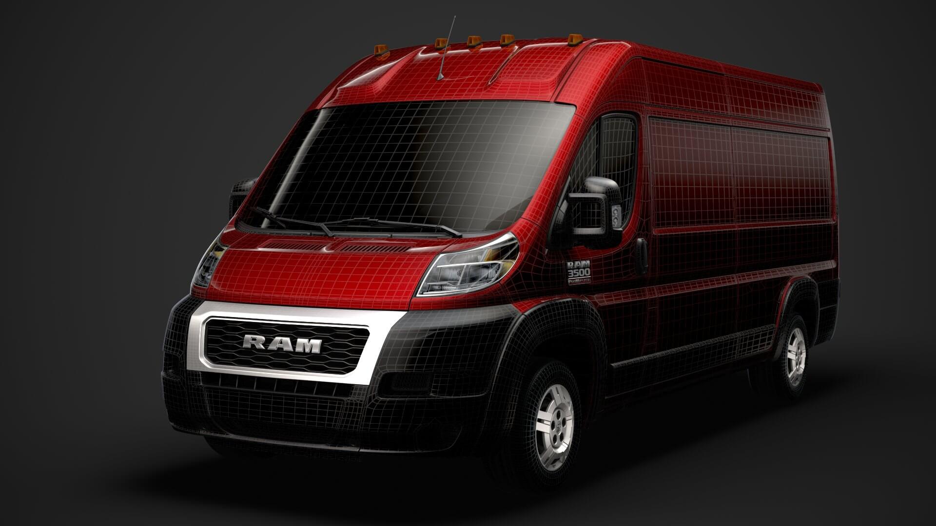 Ram Promaster Cargo 3500 HR 159WB EXT 2020 - 3D Model by Creator 3D