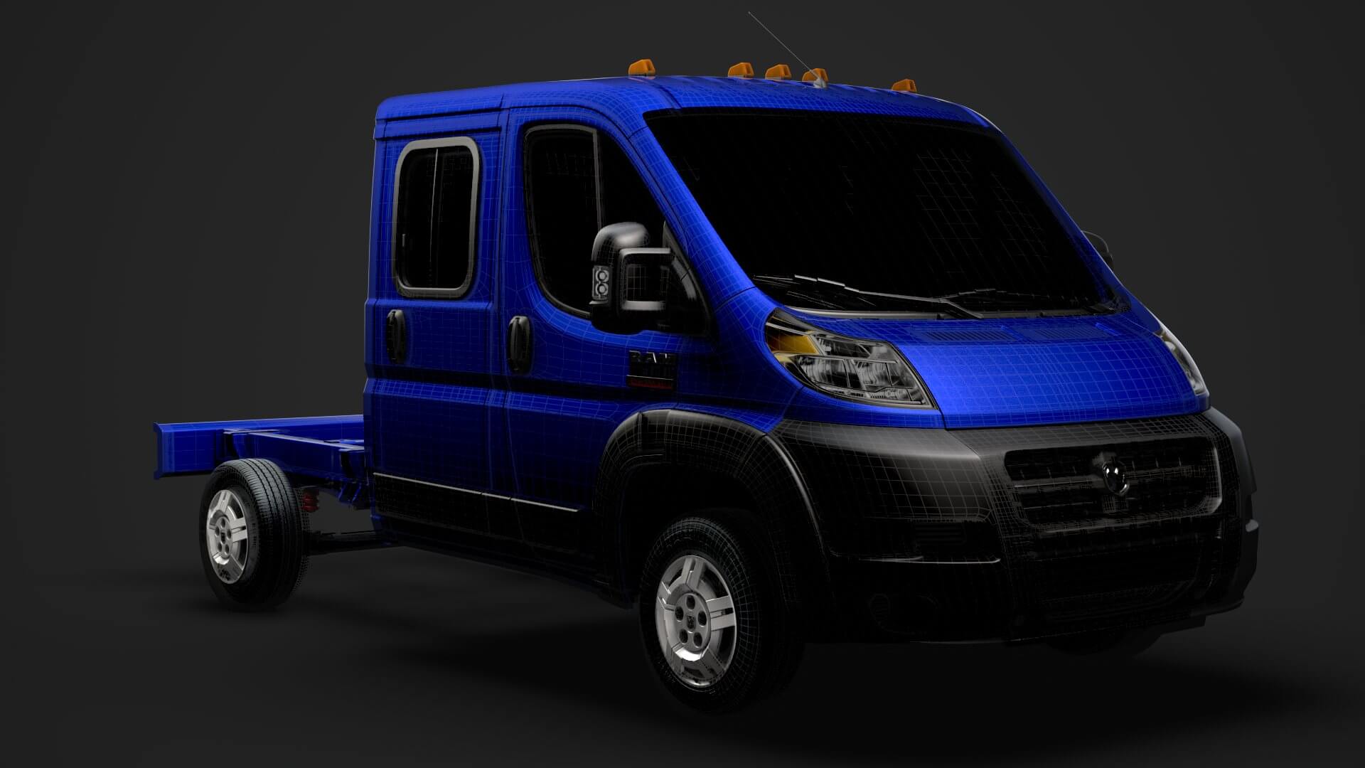 Ram Promaster Cargo Chassis Truck Crew Cab 3450 WB 2019 - 3D Model by ...
