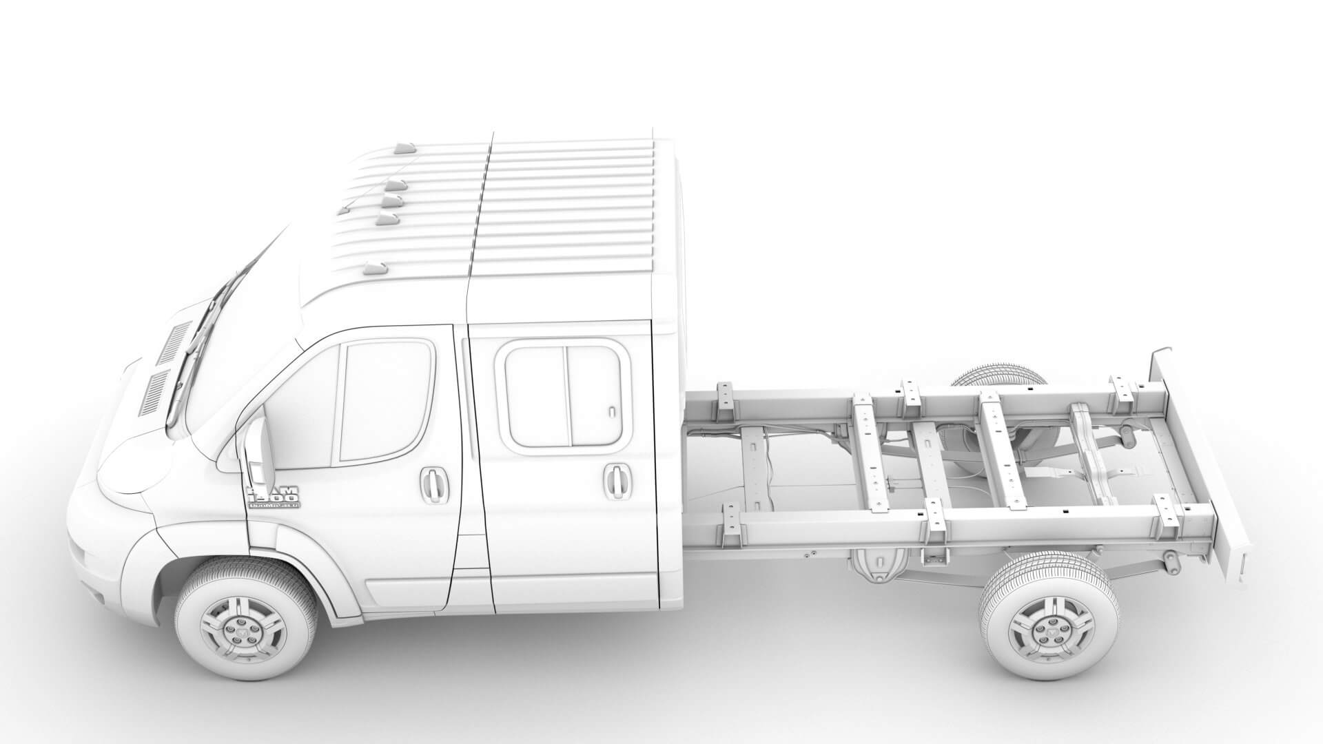 Ram Promaster Chassis Truck Crew Cab 4035 WB 2020 - 3D Model by Creator 3D