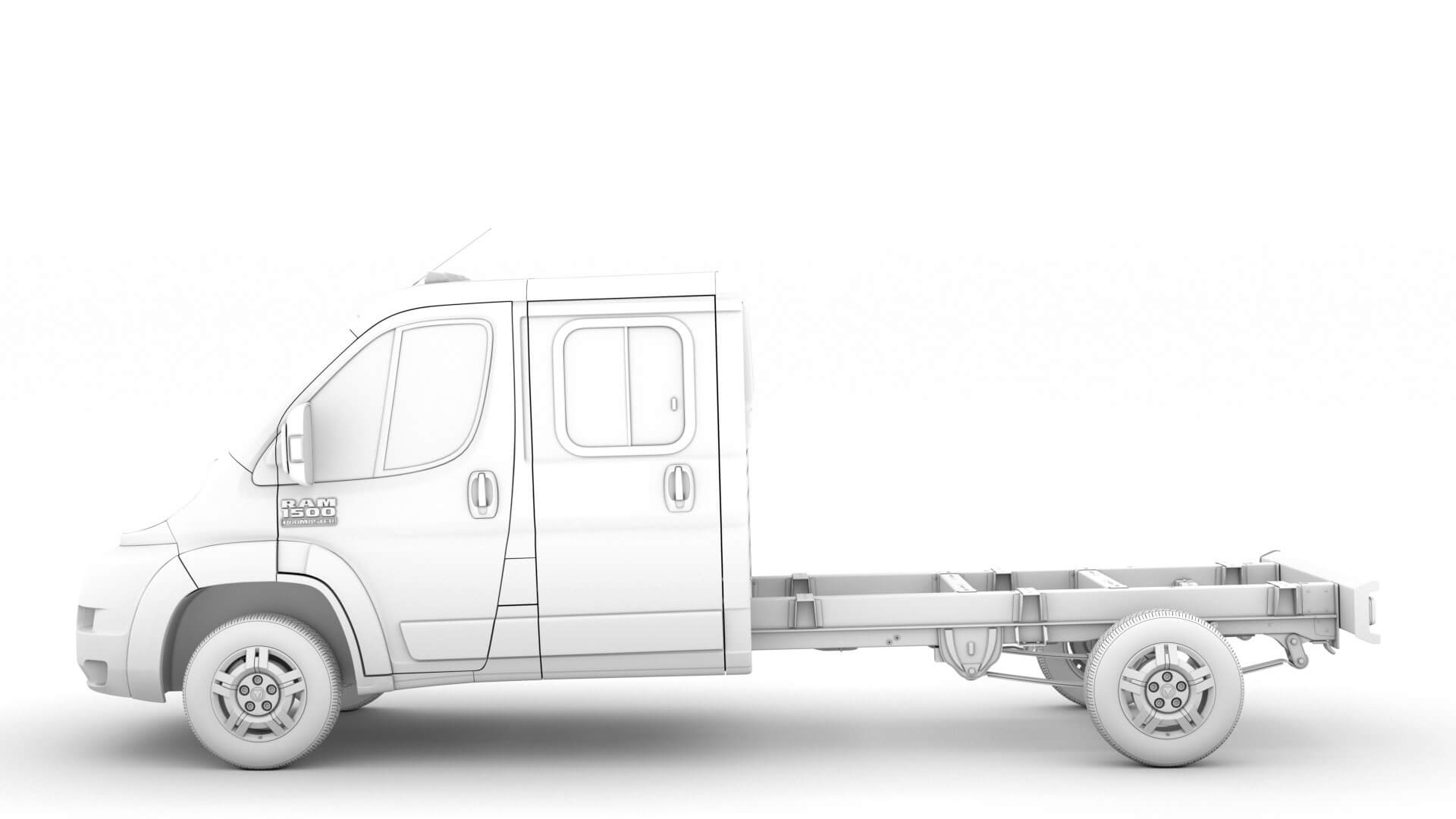 Ram Promaster Chassis Truck Crew Cab 4035 WB 2020 - 3D Model by Creator 3D