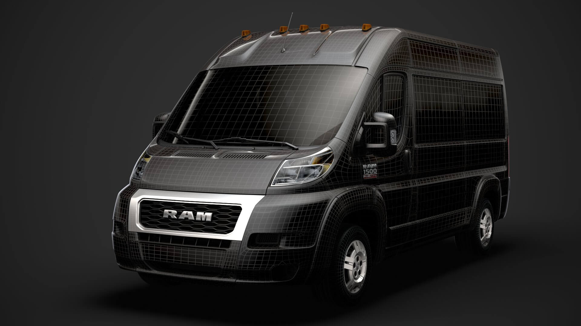 Ram Promaster Window Van 1500 HR 136WB 2020 - 3D Model by Creator 3D