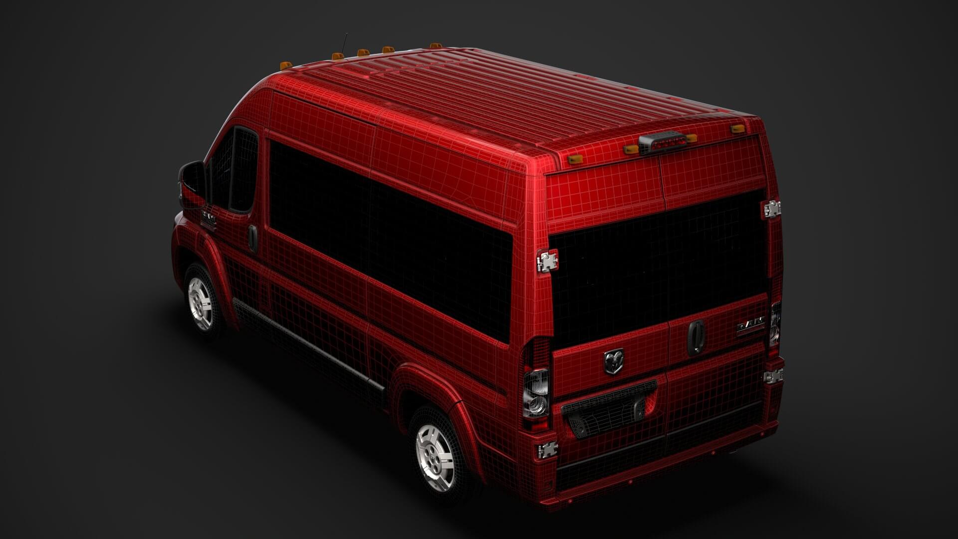 Ram Promaster Window Van 2500 HR 136WB 2020 - 3D Model by Creator 3D