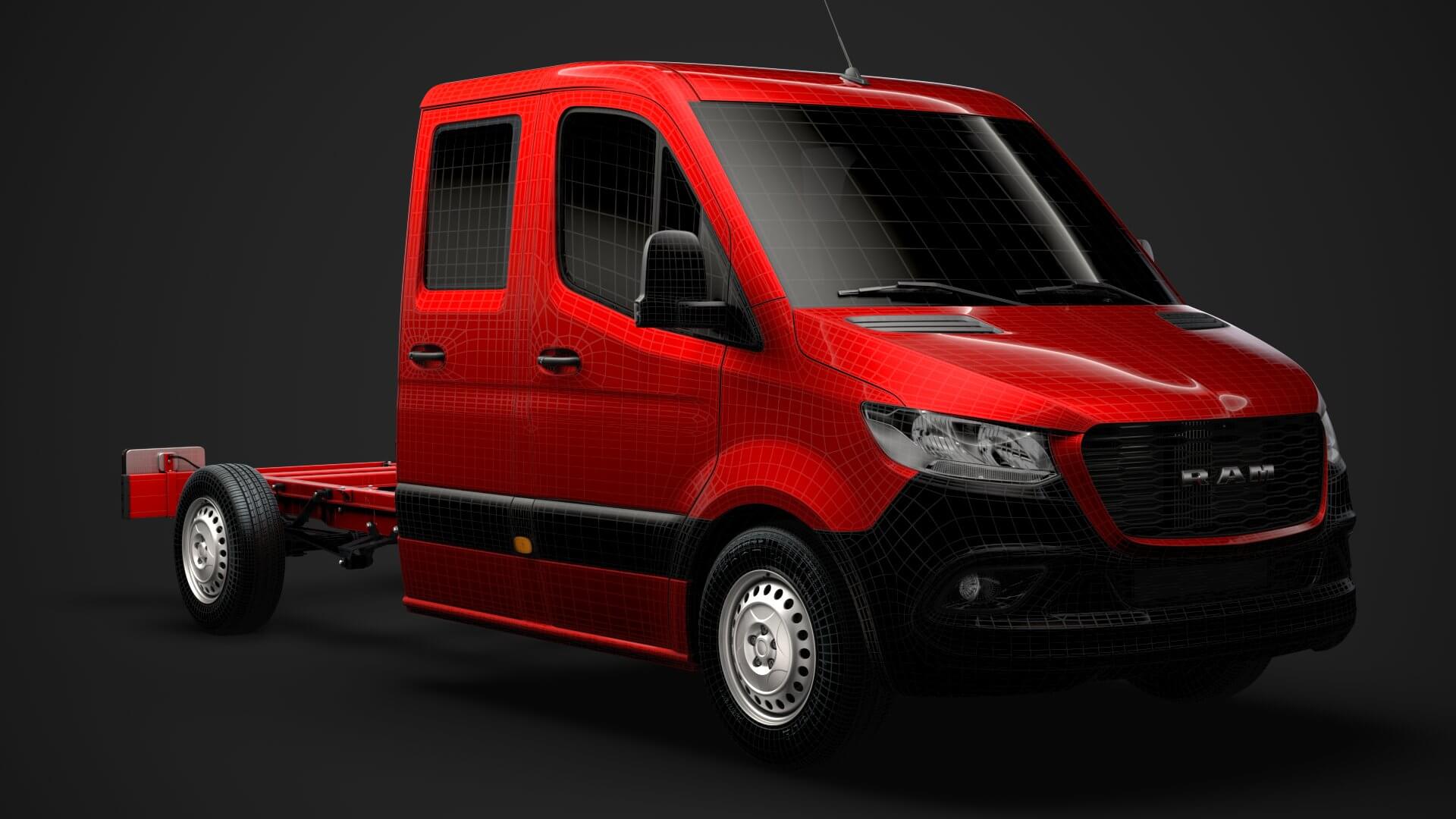 RAM Sprinter Chassis Crew Cab L2 FWD 2019 - 3D Model by Creator 3D