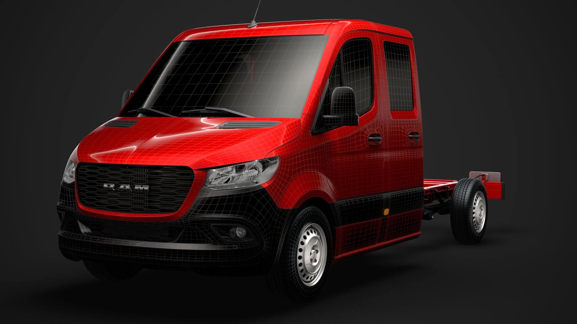 RAM Sprinter Chassis Crew Cab L2 FWD 2019 - 3D Model by Creator 3D