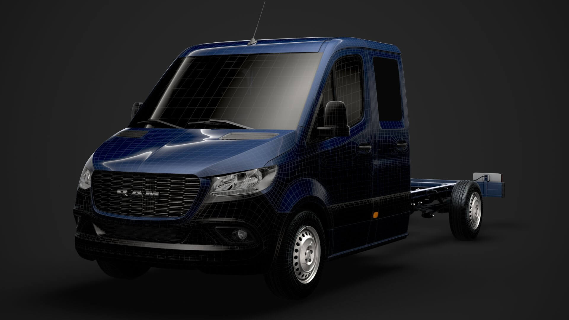 RAM Sprinter Chassis Crew Cab L3 RWD 2019 - 3D Model by Creator 3D