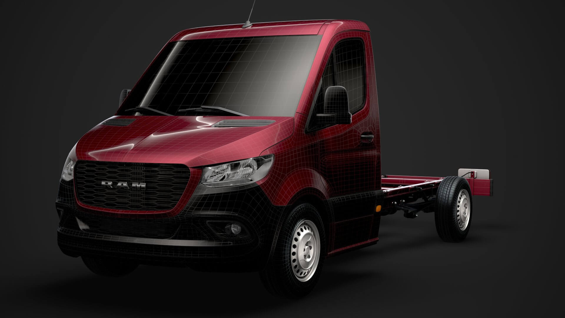RAM Sprinter Chassis Single Cab L2 RWD 2019 - 3D Model by Creator 3D