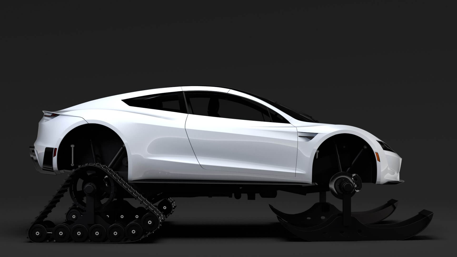 Tesla Roadster Ski 2018 - 3D Model by Creator 3D