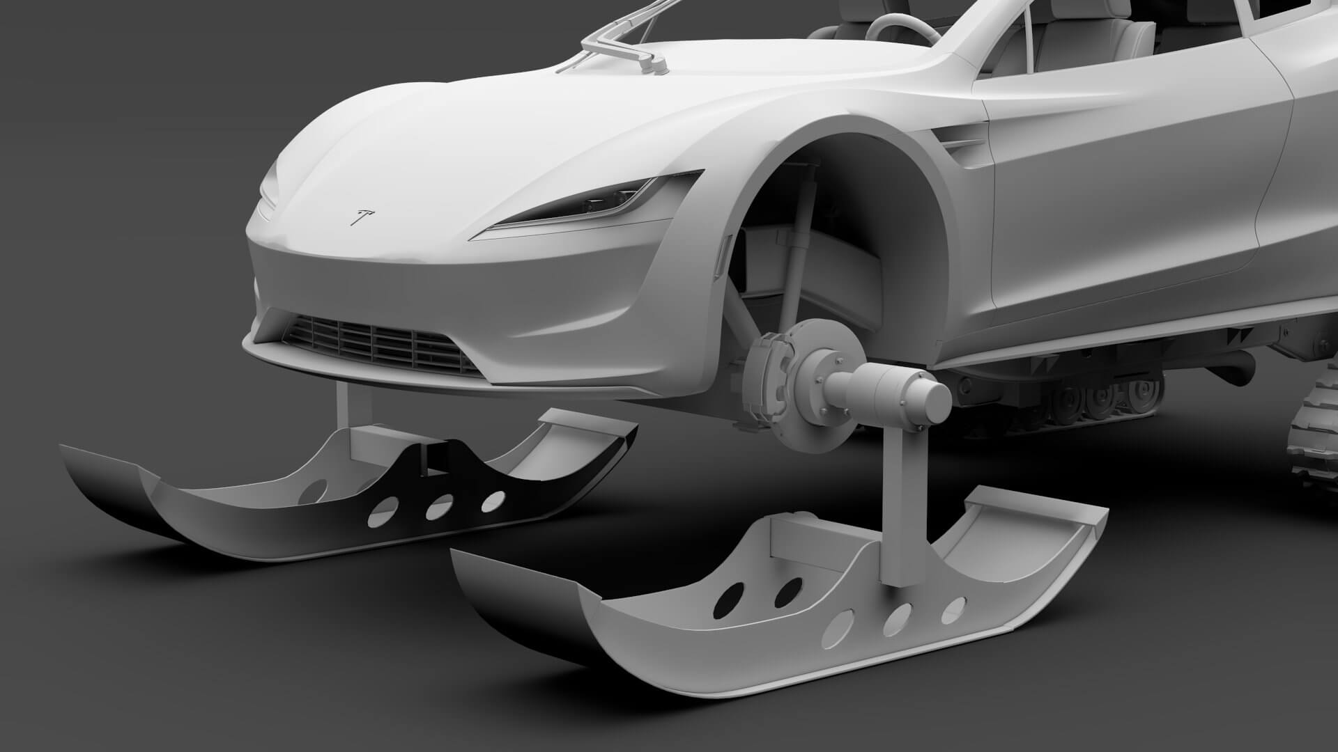 Tesla Roadster Ski 2018 - 3D Model by Creator 3D