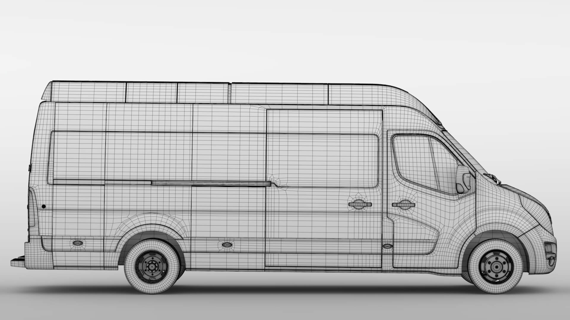 Vauxhall Movano L4H3 Van 2016 - 3D Model by Creator 3D