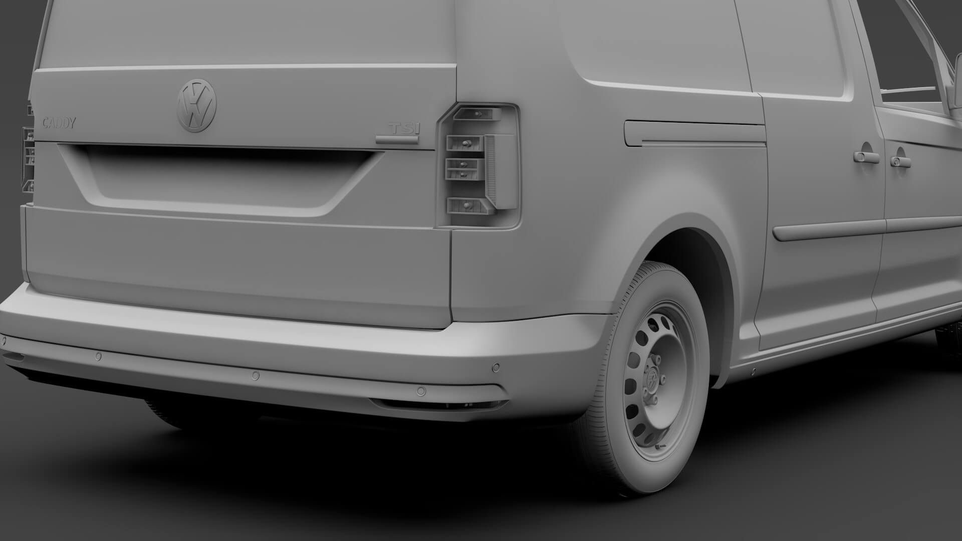 Volkswagen Caddy Panel Van L2 2017 - 3D Model by Creator 3D