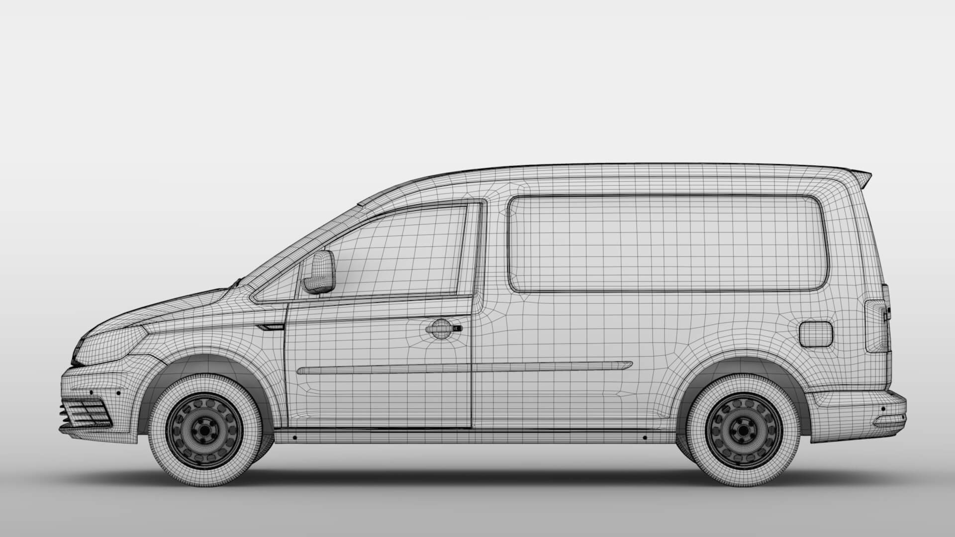 Volkswagen Caddy Panel Van L2 2017 - 3D Model by Creator 3D