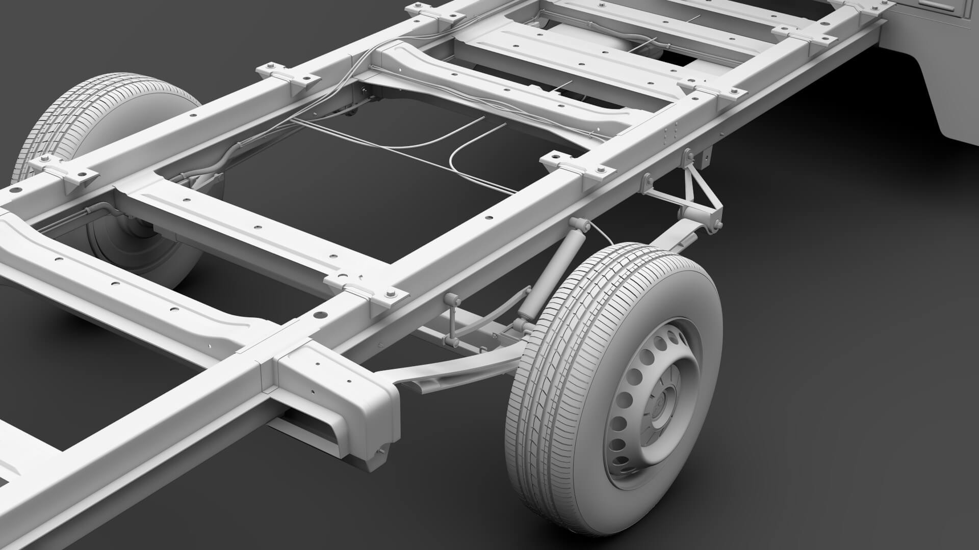 Volkswagen Crafter Chassi DoubleCab L3 2017 - 3D Model by Creator 3D