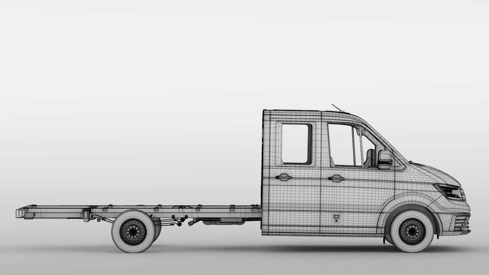 Volkswagen Crafter Chassi DoubleCab L3 2017 - 3D Model by Creator 3D