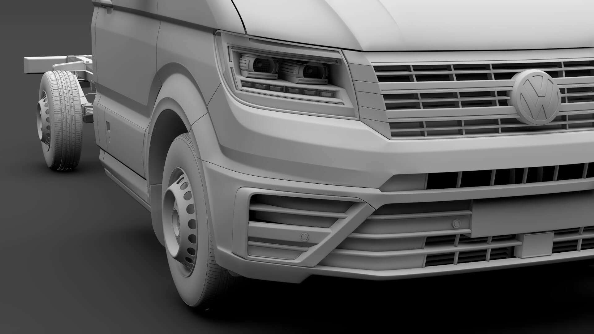 Volkswagen Crafter Chassis Single-Cab 2017 3D Model by Creator 3D