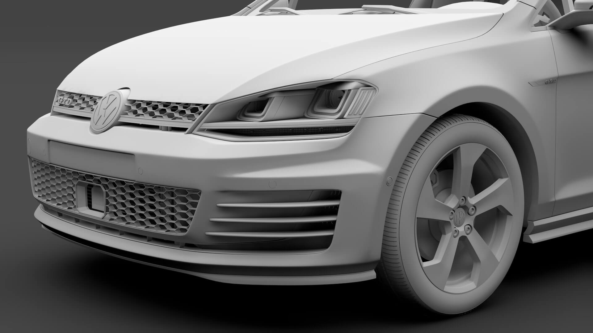 Volkswagen Golf 7 GTD 5D 2016 - 3D Model by Creator 3D