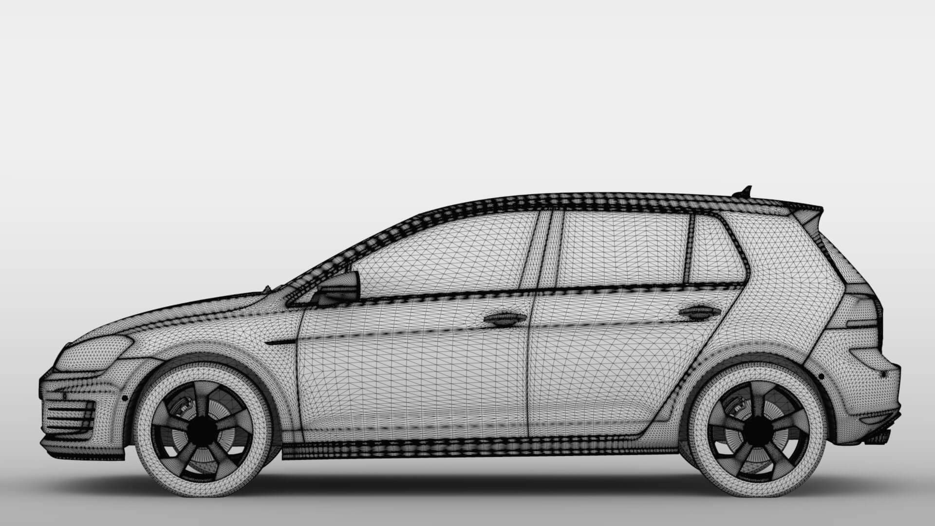Volkswagen Golf 7 GTD 5D 2016 - 3D Model by Creator 3D