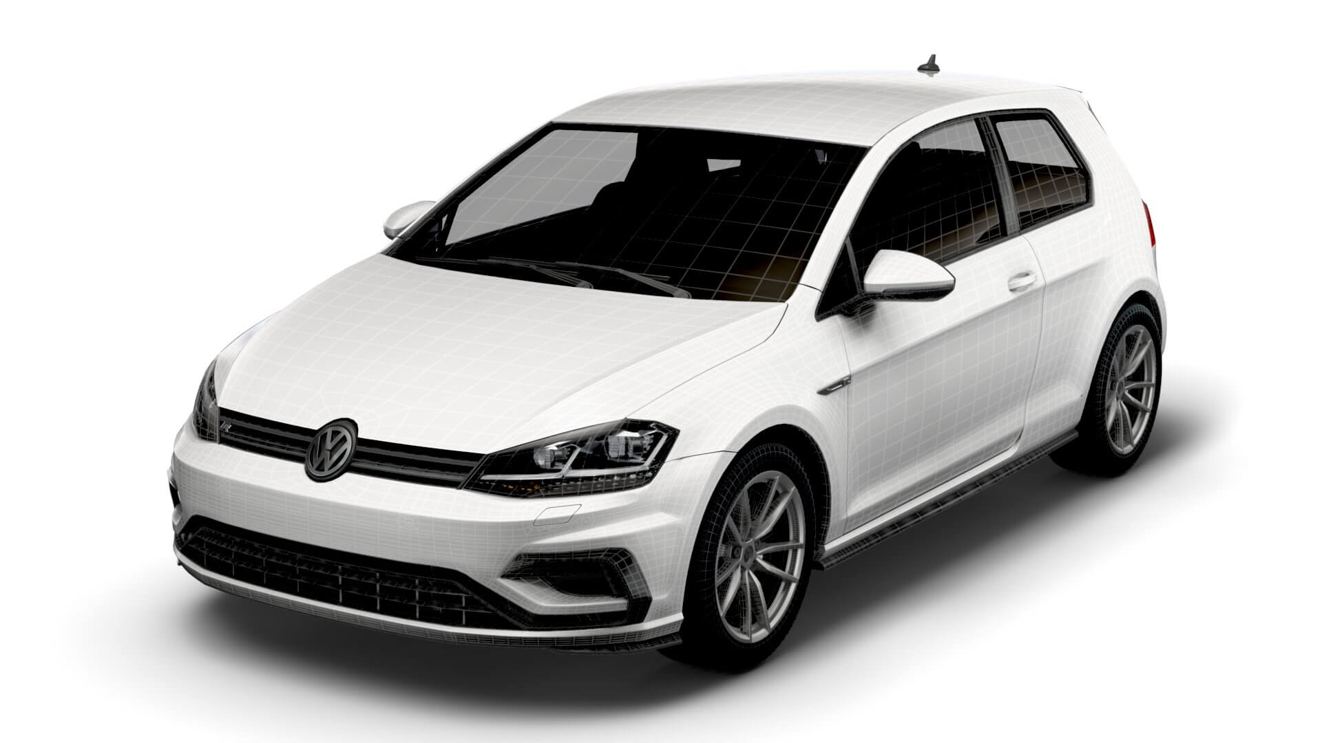 Volkswagen Golf R 3door Typ 5G 2017 - 3D Model by Creator 3D