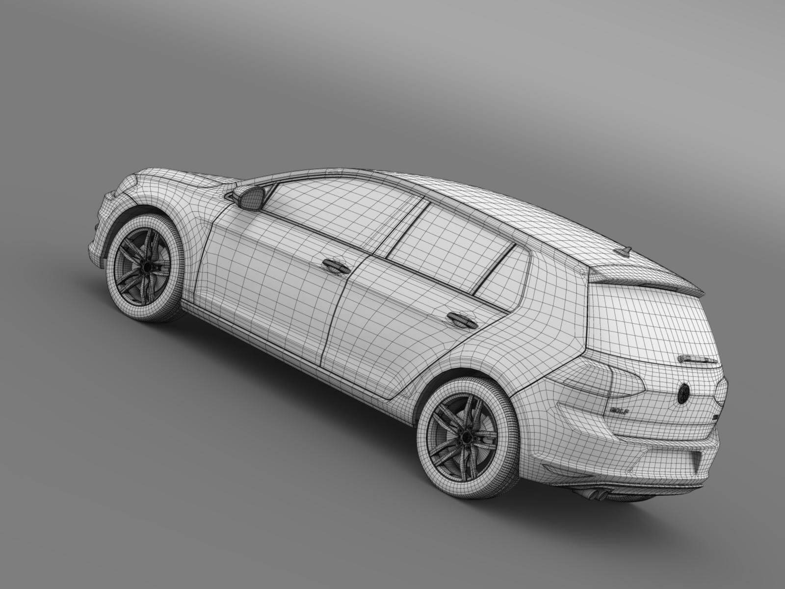 Volkswagen Golf TDI 5d 2015 - 3D Model by Creator 3D
