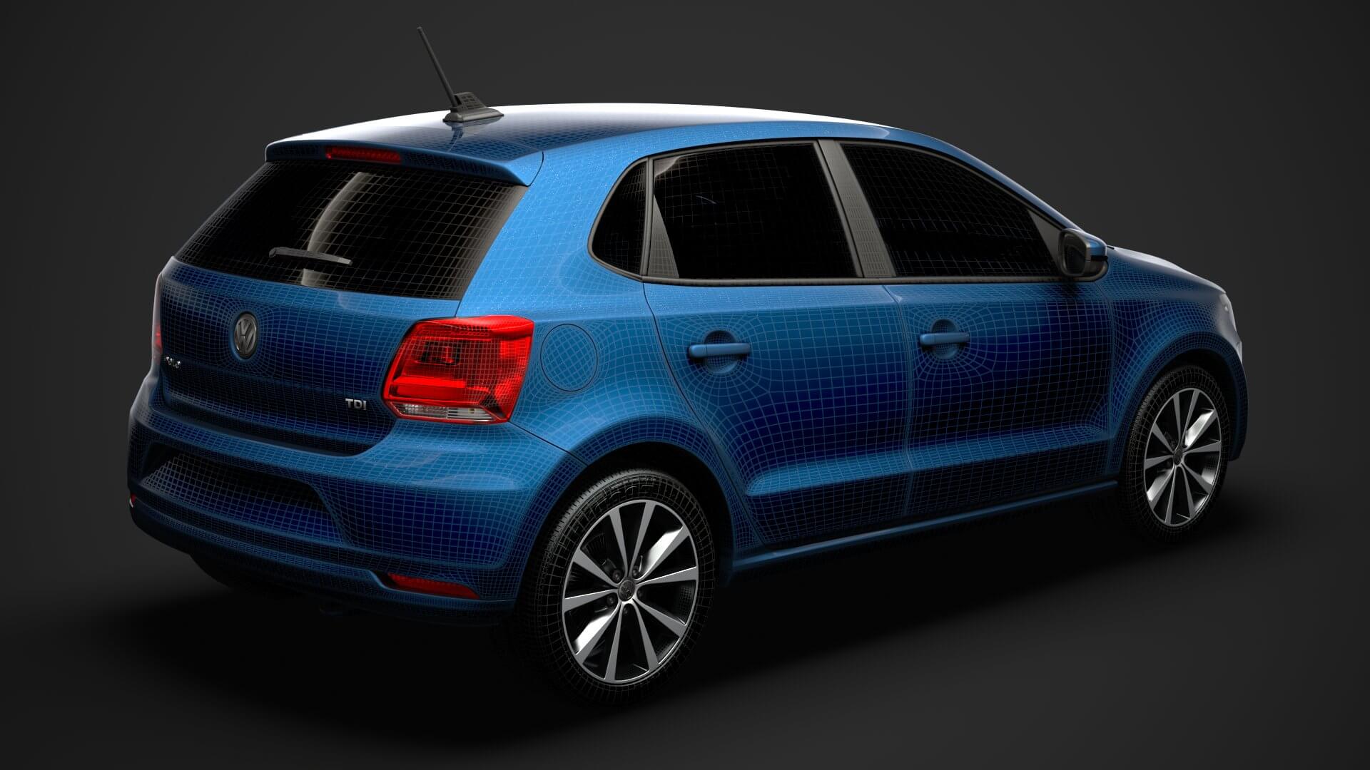 Volkswagen Polo TDI 5d Typ6C 2017 - 3D Model by Creator 3D